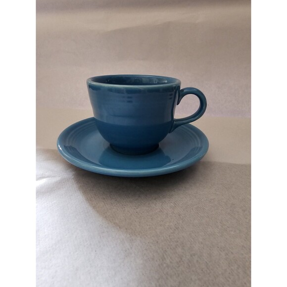 Fiesta | Dining | Fiestaware Fiesta Light Blue Coffee Tea Cup Saucer ...